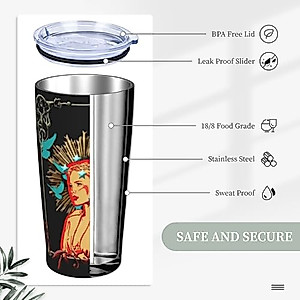 HIKTIEK Halseys Stainless Steel Insulated Car Sippy Cup With Lid Travel Mug for Cold Hot 20 oz