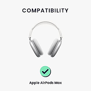 kwmobile Silicone Covers Compatible with Apple AirPods Max (Set of 2) - Ear Cups Cover Case - Black