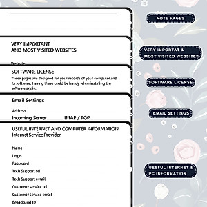 Password Book - Password Book With Alphabetical Tabs, 5.1'' X 6.8'' Small Password Book Keeper, Password Notebook With Elaastic Clourse, Inner Pocket, Penloop, For Website, Username