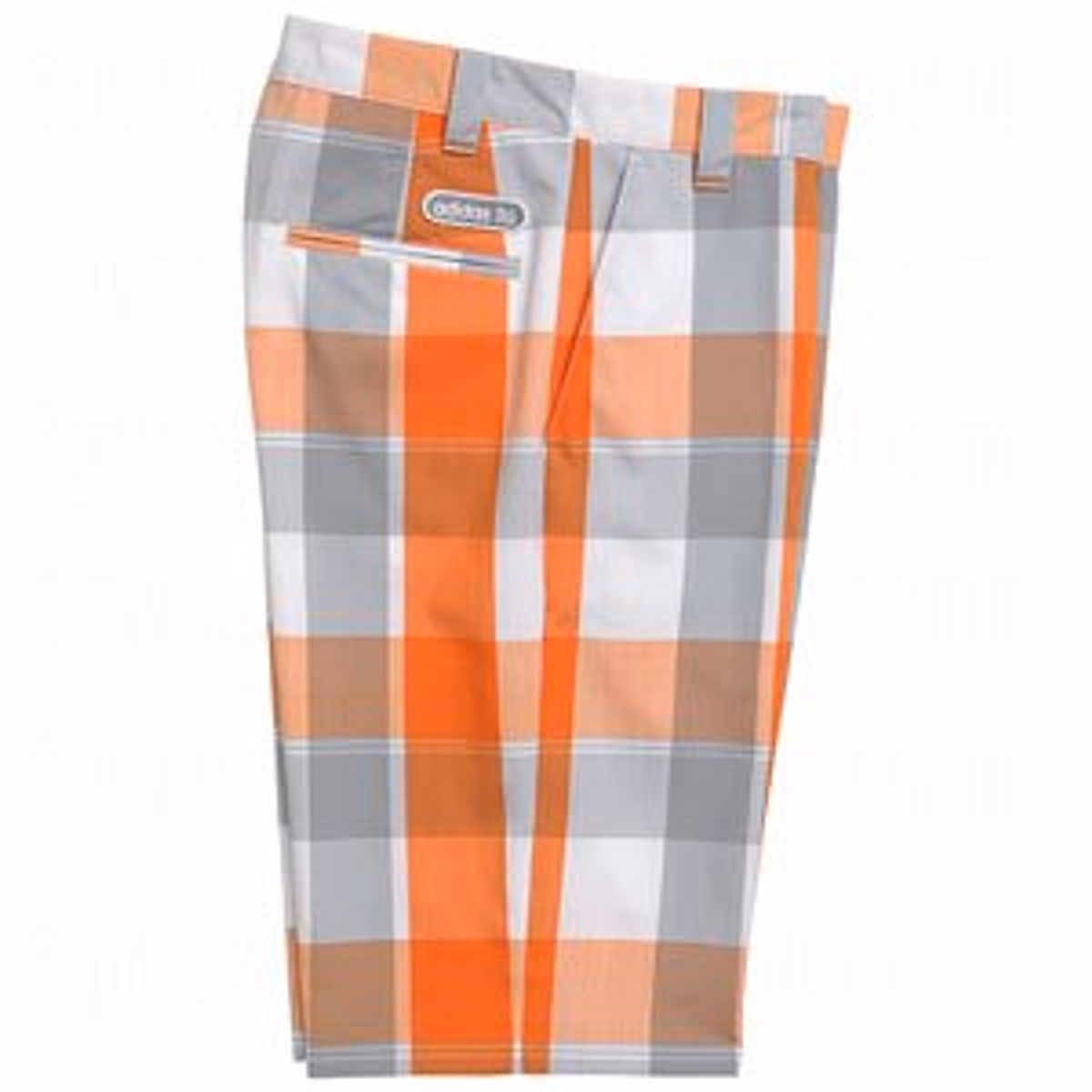 Adidas Youth Plaid Shorts (XL, Zone-Orange-White)