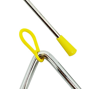 2pcs 5 Inches Musical Triangle, Hand Percussion Instrument Triangles with Striker Percussion Triangle Musical Instrument for Kids