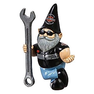 Harley-Davidson Mechanic Male Polystone Garden Gnome, 8.5 x 5 in. 544902D