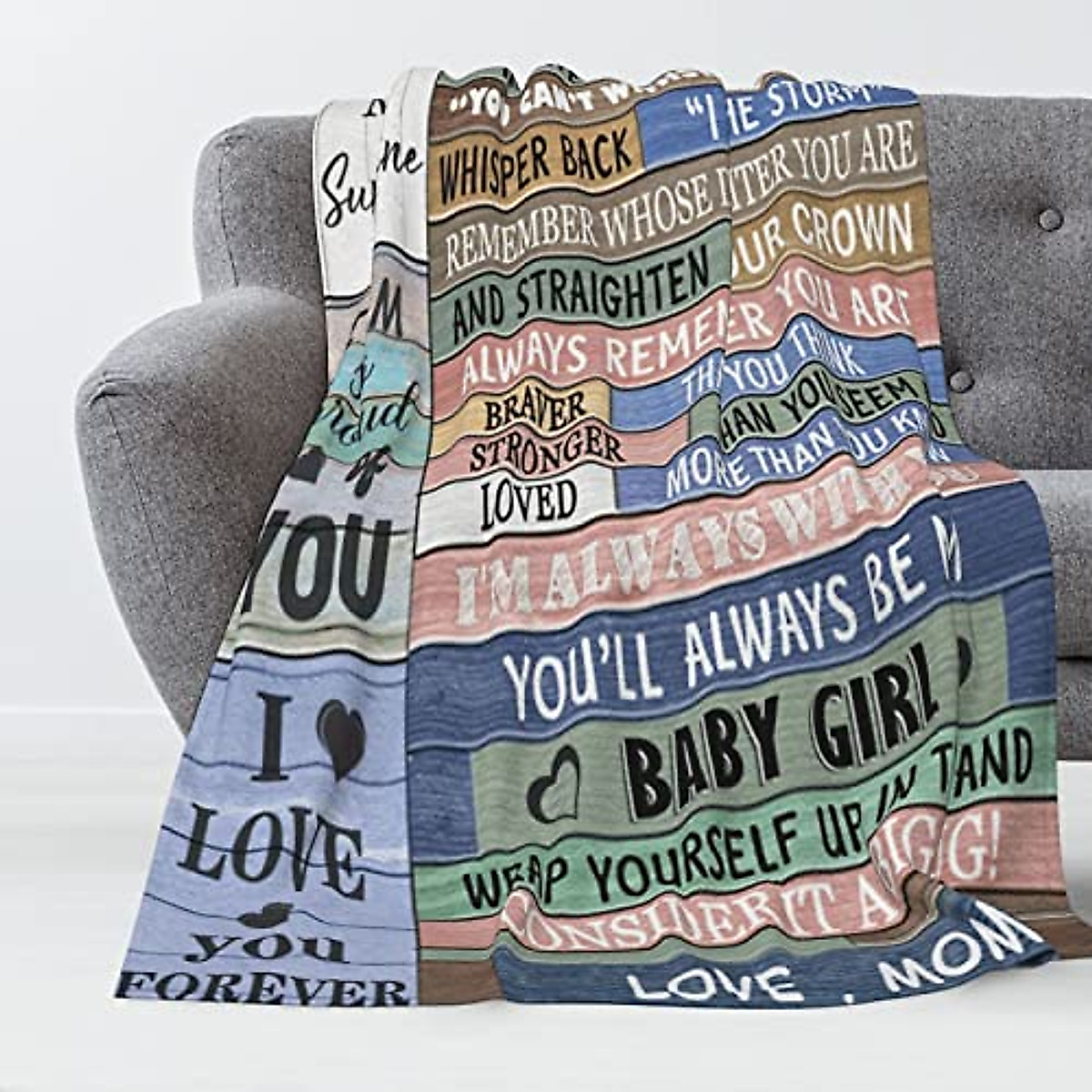 UHANKRU Daughter Gift from Mom, to My Daughter Blanket, Birthday Gifts for Daughter Adult, Daughter Gifts for Birthday, Graduation, Christmas, 60"x 50"