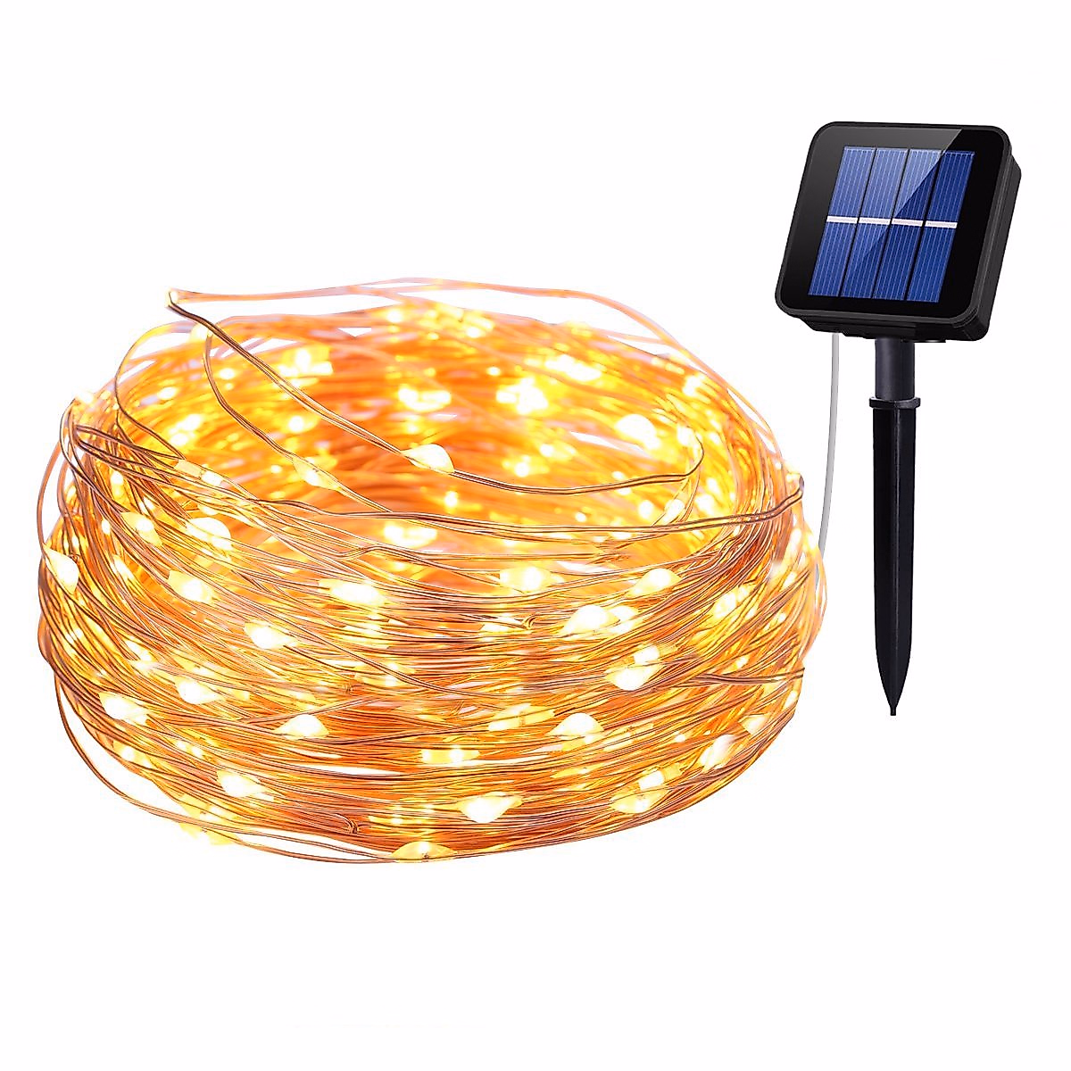 Smartdio 200 LED Solar Powered String Lights, 8 Modes 72ft Copper Wire Starry Lights, Outdoor Waterproof IP65 Fairy Christams Decorative Lights for Gardens,Homes,Wedding,Party
