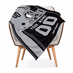ANTKING Plush Throw Blanket Las Vegas Custom Any Name and Number for Men Women Youth Gift