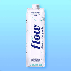 Flow Alkaline Spring Water, 100% Naturally Alkaline,1L (Pack of 6)