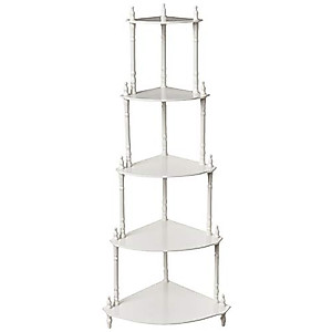Frenchi Home Furnishing 5-Tier Corner Stand, White