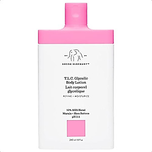 Drunk Elephant T.L.C. Glycolic Body Lotion with Marula and Shea Butters. Refining and Moisturizing for Healthy Skin (240 mL / 8 Fl Oz)