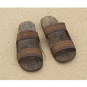 J-Slips Sandals for Women and Men - Comfortable Jesus Jandals for Beach, Summer, and Shower - Waterproof Hawaiian Slides in 12 Colors, Sandalias (Coconut, M12)