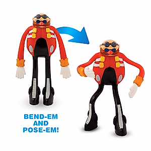 TCG Toys Bend-EMS - Sonic The Hedgehog - The Original Bendable, posable Actions Figures from The 90's are Back! Great Birthday Gifts for Kids, Boys, and Girls