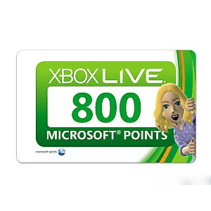 MICROSOFT ACCESSORI XBOX LIVE 800 POINTS CARD X360