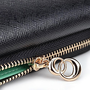 Kroo Clutch Wallet with Wristlet and Crossbody Strap for Smartphones or Phablets up to 5.7 Inch - Carrying Case - Frustration-Free Packaging - Green