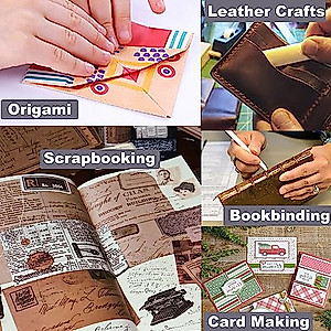 VENCINK Genuine Bone Folder Scoring Folding Creasing Origami Paper Creaser Crafting Scrapbooking Tool for DIY Handmade Leather Burnishing Bookbinding Cards and Paper Crafts (100% Cattle Bone)