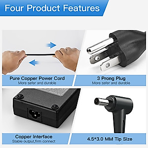 20V 9A 180W AC Adapter Charger Fit for MSI Creator M16, Stealth 15M, Crosshair Sword 15 17, GF66 GF76 GL66 GL76, A17-180P4B A18-150P1A Laptops Power Supply Adapter Cord