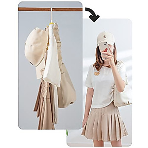 Clothes Hanger Connector Hooks, 40 Pcs Hanger Hooks, Space Saving Hanger Extender Clips, Heavy Duty Cascading Clothes Hanger Connection Hooks for Closet Wardrobe Organizer (20pc Yellow+20pc Grey)