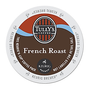 Tully's Coffee French Roast, Keurig Single-Serve K-Cup Pods, Dark Roast, 96 Count (4 Packs of 24)