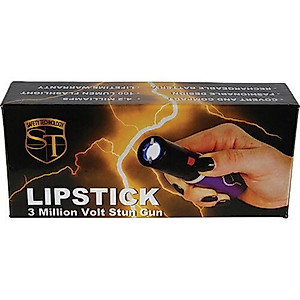 Safety Technology Lipstick 3 Million Volt Stun Gun with Flashlight - Purple