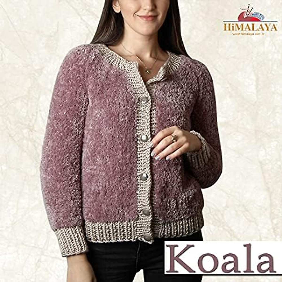 3 Ball/Skein Himalaya Koala Chenille Yarn, 100g/3.5 oz, 100 m/109 yards, 100% Micro Polyester Bulky Chunky Yarn, Baby Yarn, for Amigurumi, Baby Blankets, and Home Decor, 75704