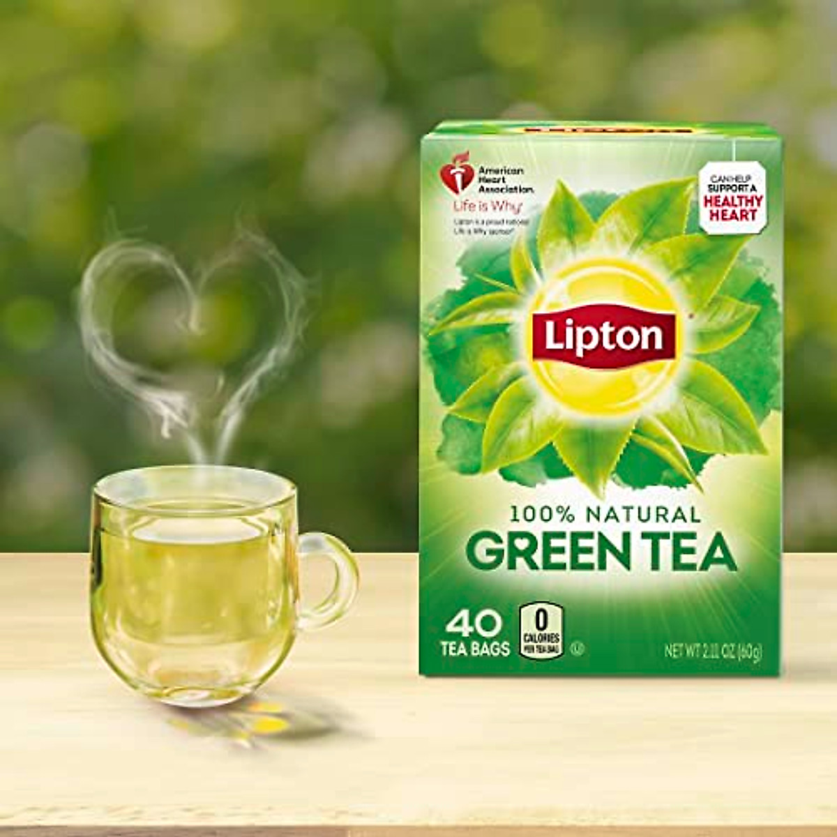 Lipton Green Tea Bags for Health and Wellness, Hot or Iced, 40 Count (Pack of 6)