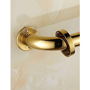 CRODY Bath Wall Attachment Handrails Grab Bar Rails Shower Aid and Safety Support Armrest Grab Bar,Safety Copper Elderly Handrail Luxurious Wall Mounted Straight Towel Rack/500 * 60Mm