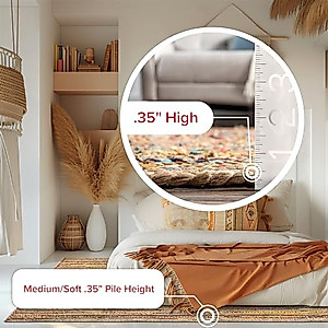 nuLOOM Aleen Bohemian Cotton/Jute Area Rug, 4x6, Multi