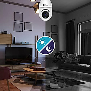 XVIM 3MP Wireless Light Bulb Security Camera, 2.4GHz WiFi Pan/Tilt Bulb Camera, 360° PTZ Indoor/Outdoor Camera, Night Vision & 2 Way Audio