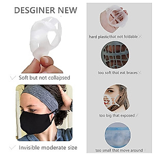 6Pcs Upgraded Mask Bracket Inserts for Cool Better Breathing-Silicone Turtle 3D Face Mask Bracket Insert to Keep Off Face-Mask Inner Support Frame Protect Lipstics-Mask Guards Spacers for Under Mask