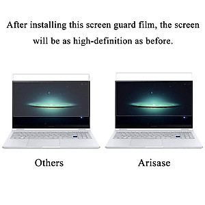 Arisase (3 Pack Clear Screen Protector for 15.6" Samsung Galaxy Book Pro 360 Series with 16:9 Aspect Ratio Laptop (15.6 Inches)