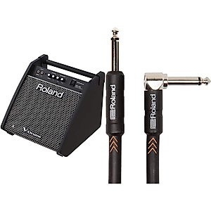 Roland PM-100 Electronic Drum Monitor + 10ft Instrument Cable Bundle