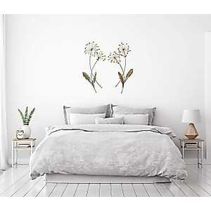 T.I. Design Dandelion Floral Contemporary Metal Wall Decor Set