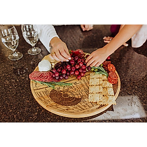 PICNIC TIME Star Wars Death Star 16” Serving Board, Wood Cheese Board, Charcuterie Board, Cutting Board (Parawood)