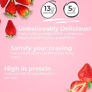 Power Crunch Protein Wafer Bars, Peanut Butter Crème, 1.4 Ounce & Protein Wafer Bars, Strawberry Crème, 1.4 Ounce & Protein Wafer Bars, French Vanilla Creme, 1.4 Ounce