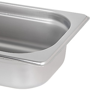 Carlisle FoodService Products Durapan Long Steam Table Pan for Catering, Hotel, and Restaurants, Stainless Steel, 1/2 Size 2.5 Inches Deep, Silver, (Pack of 6)