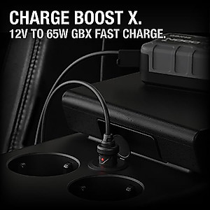 NOCO GBC011 Boost X 65W 12V Car Charger for GBX45, GBX55, GBX75 and GBX155 UltraSafe Lithium Jump Starters