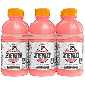 Gatorade G Zero Thirst Quencher, Strawberry Kiwi, 12oz Bottles (6 Pack)