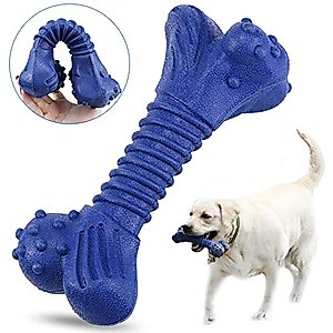 Dog Toys for Aggressive Chewers Tough Dog Chew Toys for Large Medium Dogs Breed Natural Rubber Spring Texture Pattern