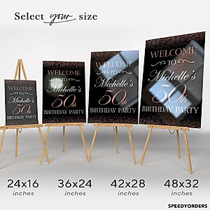 Custom Welcome Sign for Birthday Party - 50th Birthday Sign - 50th Birthday Party Welcome Sign - Personalized Birthday Banner – Welcome Poster for Birthday