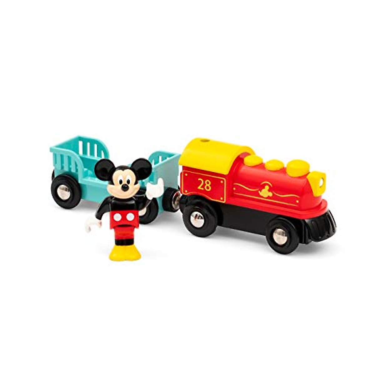 Brio 32265 Disney Mickey and Friends: Mickey Mouse Battery Train | Wooden Toy Train Set for Kids Age 3 and Up - Amazon Exclusive (63226500)