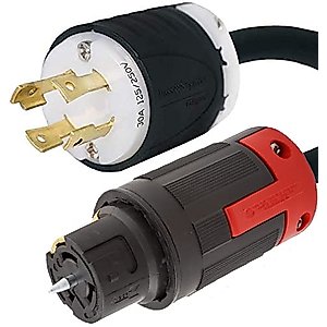 Iron Box L14-30P to CS6364C Power Cord Plug Adapter - 25 Foot, 125/250V, 10/4 SOOW Cable, 4-Pin, Part # IBX-6112-25 (25 ft)