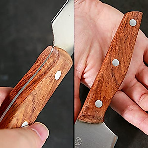 YUSOTAN Santoku Knife-Chef Knife,Multi-Designed Handles In Various Materials (Rosewood Chef Knife-7 inch)