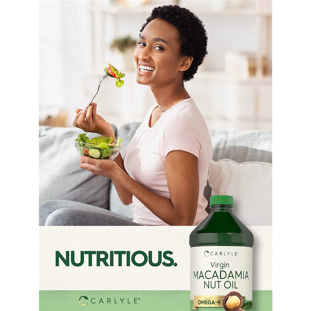 Carlyle Macadamia Nut Oil | 3 x 16 oz Bottles | Premium Cold Pressed | Food Grade | Vegetarian, Non-GMO, Gluten Free | Virgin Oil | Safe for Cooking, Great for Hair and Skin