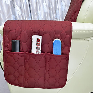 RBSC Home 30 Inch Recliner Cover - Burdungy 100% Waterproof Anti-Slip Large Recliner Slipcovers for Pets, Dogs, Cats and Kids, Washable Protector (30" Burgundy)