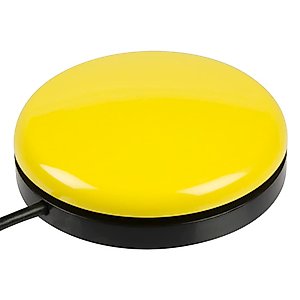 AbleNet Buddy Button Switch Yellow - Assistive Technology Interactive Switch for Communication and Accessible Play - Product# 57500
