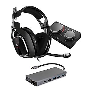 Astro Gaming A40 TR Headset and MixAmp Pro TR for Xbox One and PC (Refreshed Version) with USB-C Hub Bundle (2 Items)