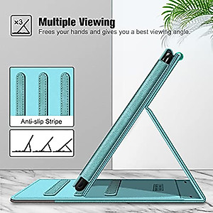 Fintie Case for All-New Amazon Fire HD 10 and Fire HD 10 Plus Tablet (Only Compatible with 11th Generation 2021 Release) - [Multi-Angle] Stand Cover with Pocket Auto Wake/Sleep, Turquoise