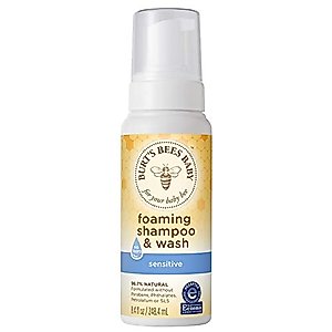 Burt's Bees-Baby Foaming Shampoo & Wash, Sensitive, 8.4 Fl Oz
