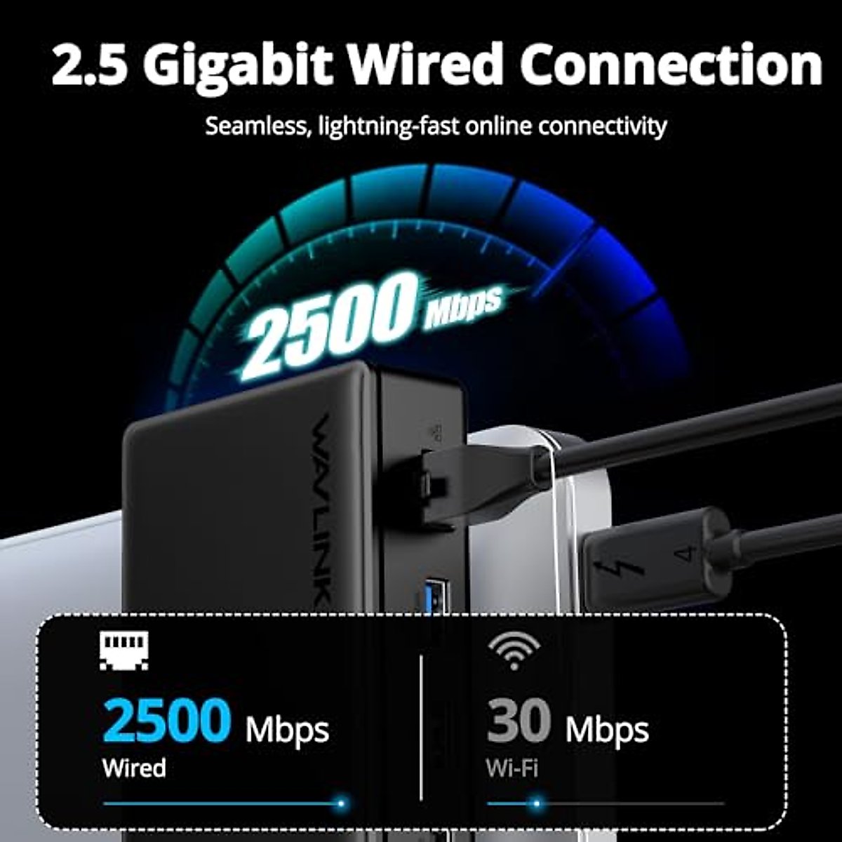 WAVLINK Thunderbolt 4 Hub with Dual HDMI 4K@60Hz,100W Charging, Thunderbolt Certified, 13-in-1 Thunderbolt 4 Dock Dual Monitor Single 8K Output for Windows or Mac, 4X USB, 2.5G Ethernet,SD/MicroSD