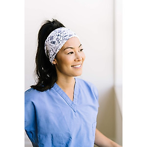 Maven Thread Nightingale Workout Headbands, 4" Thick Non Slip Sweatbands for Women - 2pk, Ideal for Yoga, Exercise, Running, Gym - One Size - Black