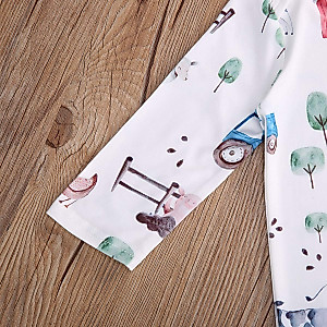 CIYCUIT Farm Animal Baby Stuff Knotted Clothes Newborn Coming Home from Hospital Outfit 0-6 Months