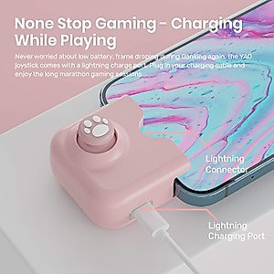 IFYOO Yao L1 PRO Mobile Game Controller Joystick for iPhone (iOS 13.4 or Later, For iOS Mobile Games), Gaming Gamepad Compatible with PUBGG Mobile, Call of Duty Mobile(CODM), Wild Rift, Genshin Impact